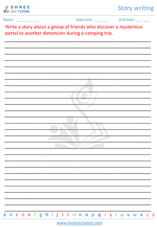 Story writing worksheets for Grade 7 English | shree rsc tutors