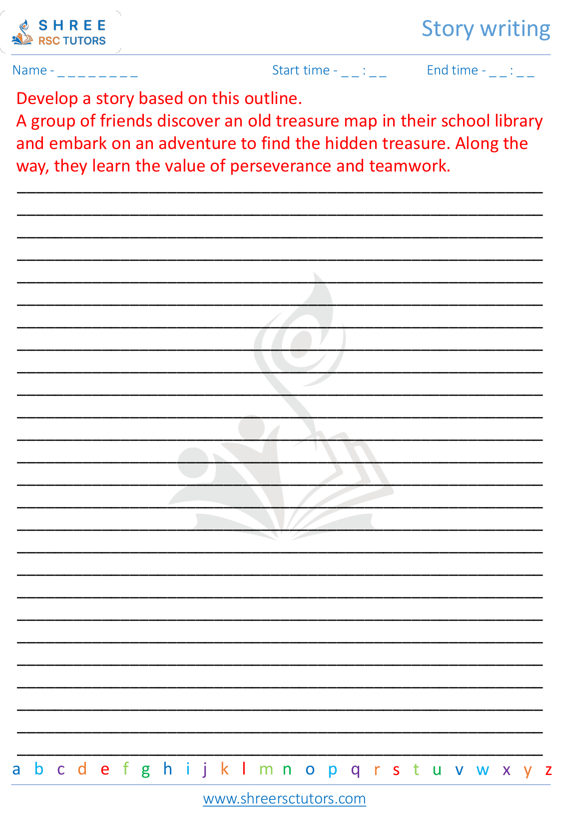 Story writing worksheets for Grade 7 English | shree rsc tutors