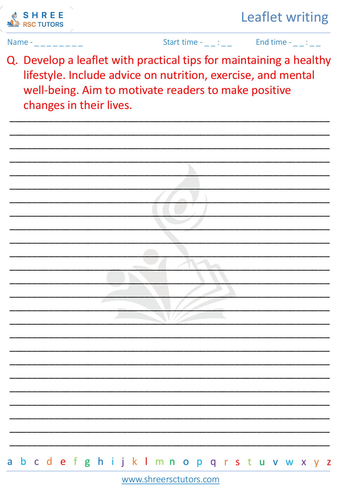 Grade 9 English Worksheets - Shree RSC Tutors